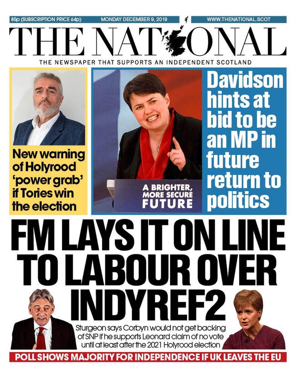 Scotland's papers: Labour 'opens door' to post-election deal with SNP ...