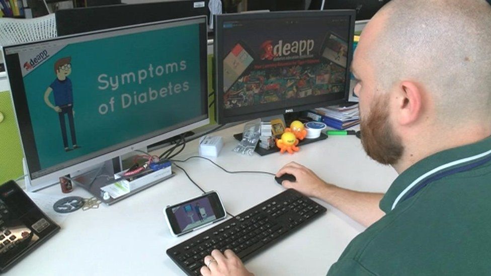 Type 1 diabetes app designer diagnosed wife with condition - BBC News