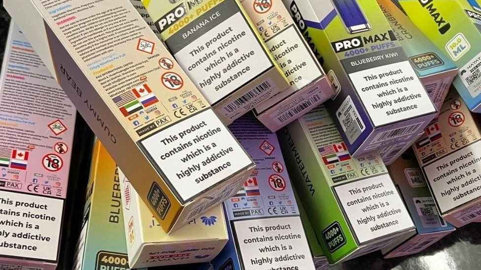Blackburn: Illegal vapes with street value of £420k seized - BBC News