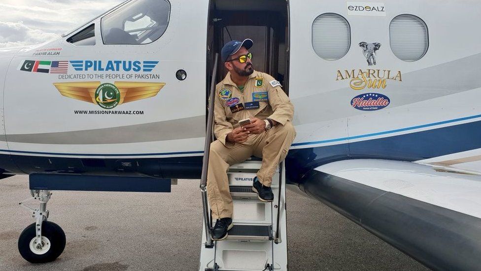 Pakistani pop star Fakhr-e-Alam begins Asia leg of round-world flight ...
