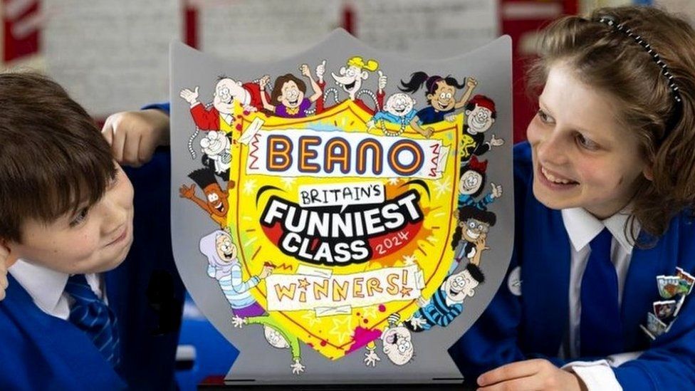Beano: London school pupils' winning joke features in comic - BBC Newsround