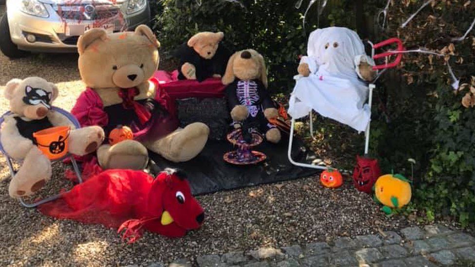 Neighbours donate to St Albans' 'stolen' teddy display - BBC News