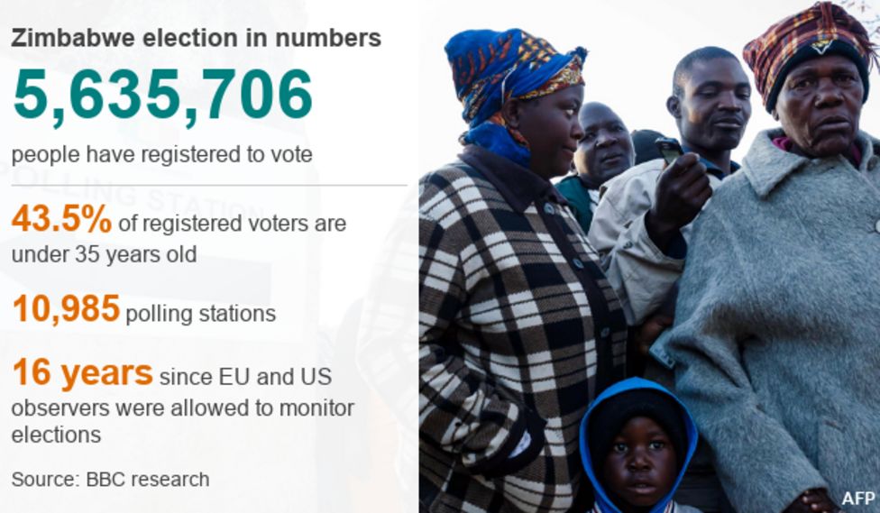 Zimbabwe election: High turnout in first post-Mugabe poll - BBC News