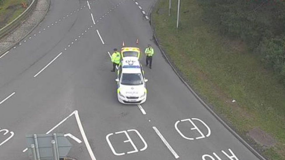 Man in hospital after Carmarthenshire A48 crash - BBC News