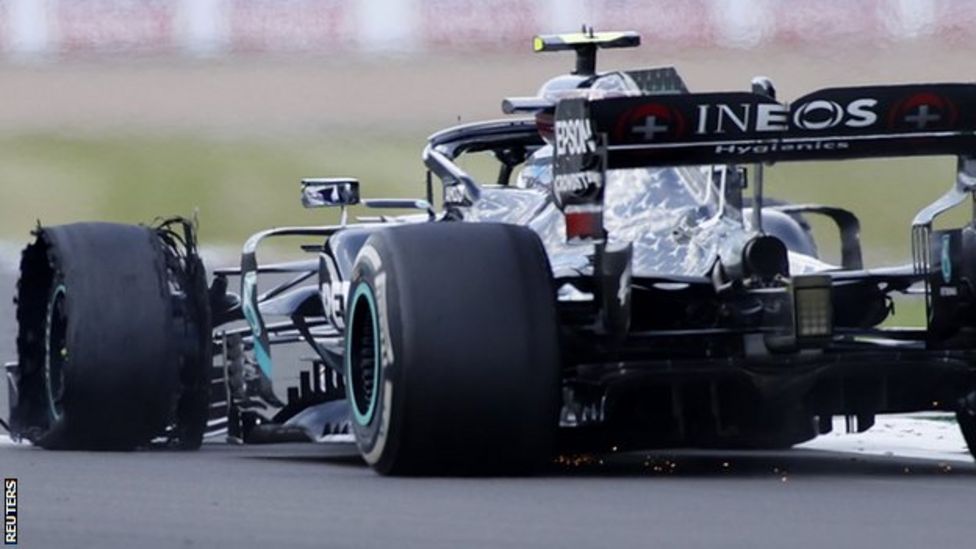 Lewis Hamilton wins British Grand Prix after puncture on last lap - BBC ...