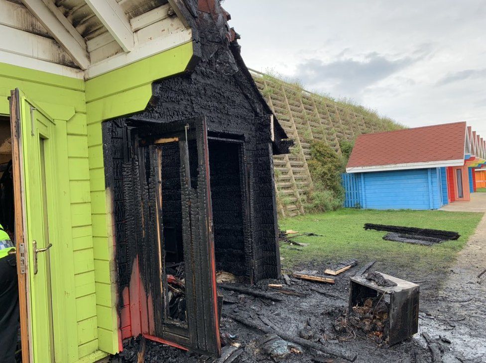 Scarborough beach huts fire: Two boys arrested - BBC News