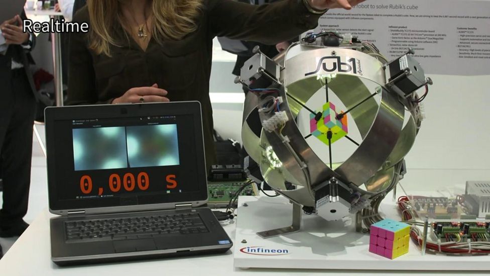 Robot 'sets new Rubik's Cube record' - BBC News