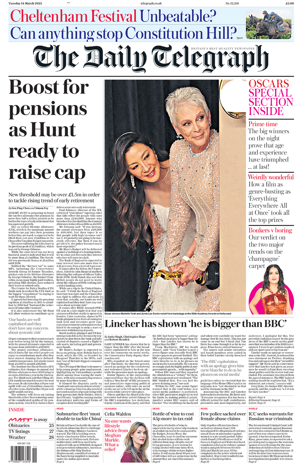 'Pressure on BBC bosses' and 'SVB tremors spread' - BBC News