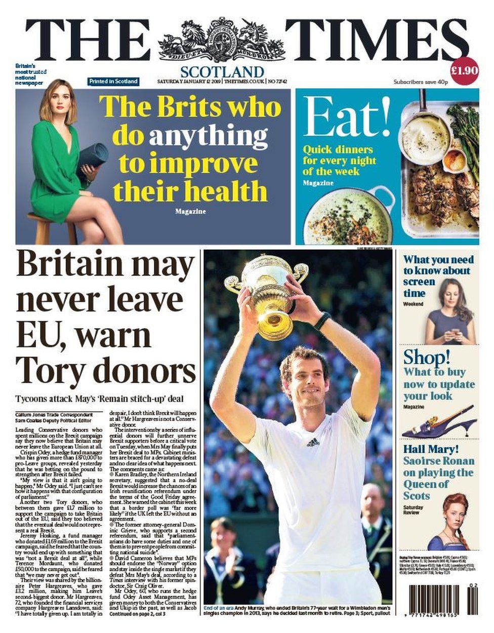 Scotland's papers: Scotland salutes 'greatest hero' Andy Murray - BBC News