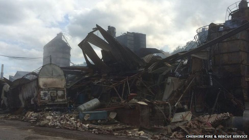 In pictures: Bosley mill blast 'scene of devastation' - BBC News