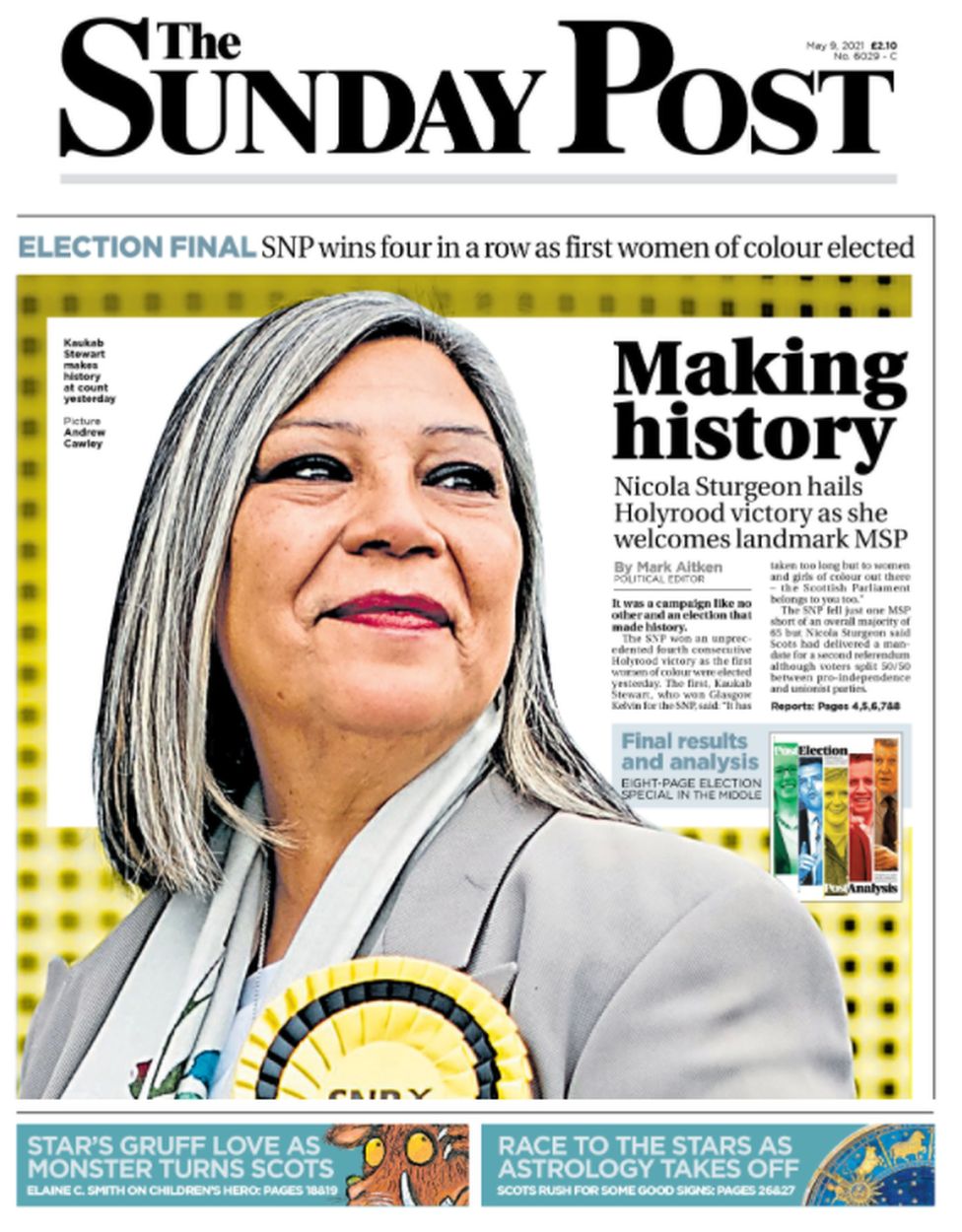 Scotland's papers: Sturgeon's indyref2 vow and Stewart makes history ...