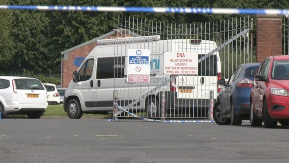 Man dies in 'incident' at business premises in Lurgan - BBC News