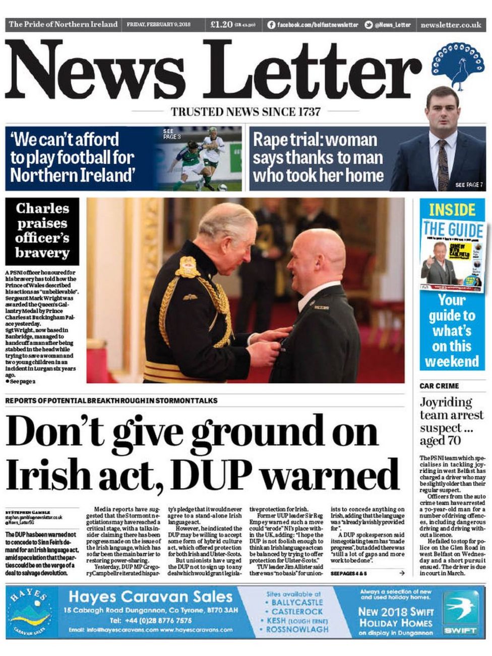 NI paper review: Irish, history and Gerry Adams - BBC News