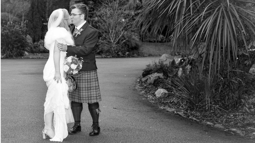 Coronavirus: 'We had a lockdown honeymoon in our back garden' - BBC News