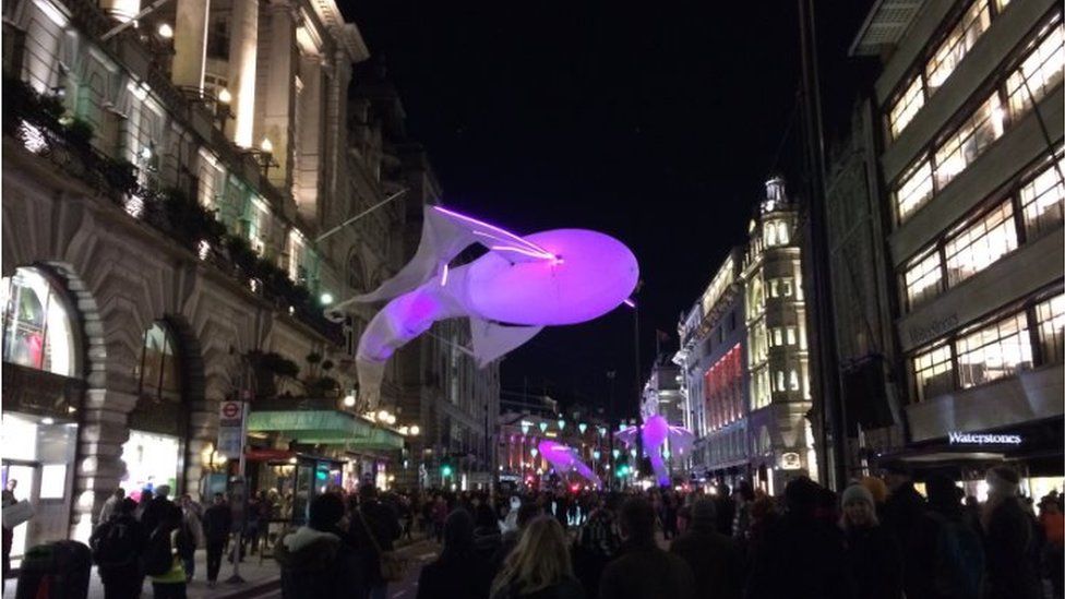 Four-day Lumiere light festival opens in London - BBC News