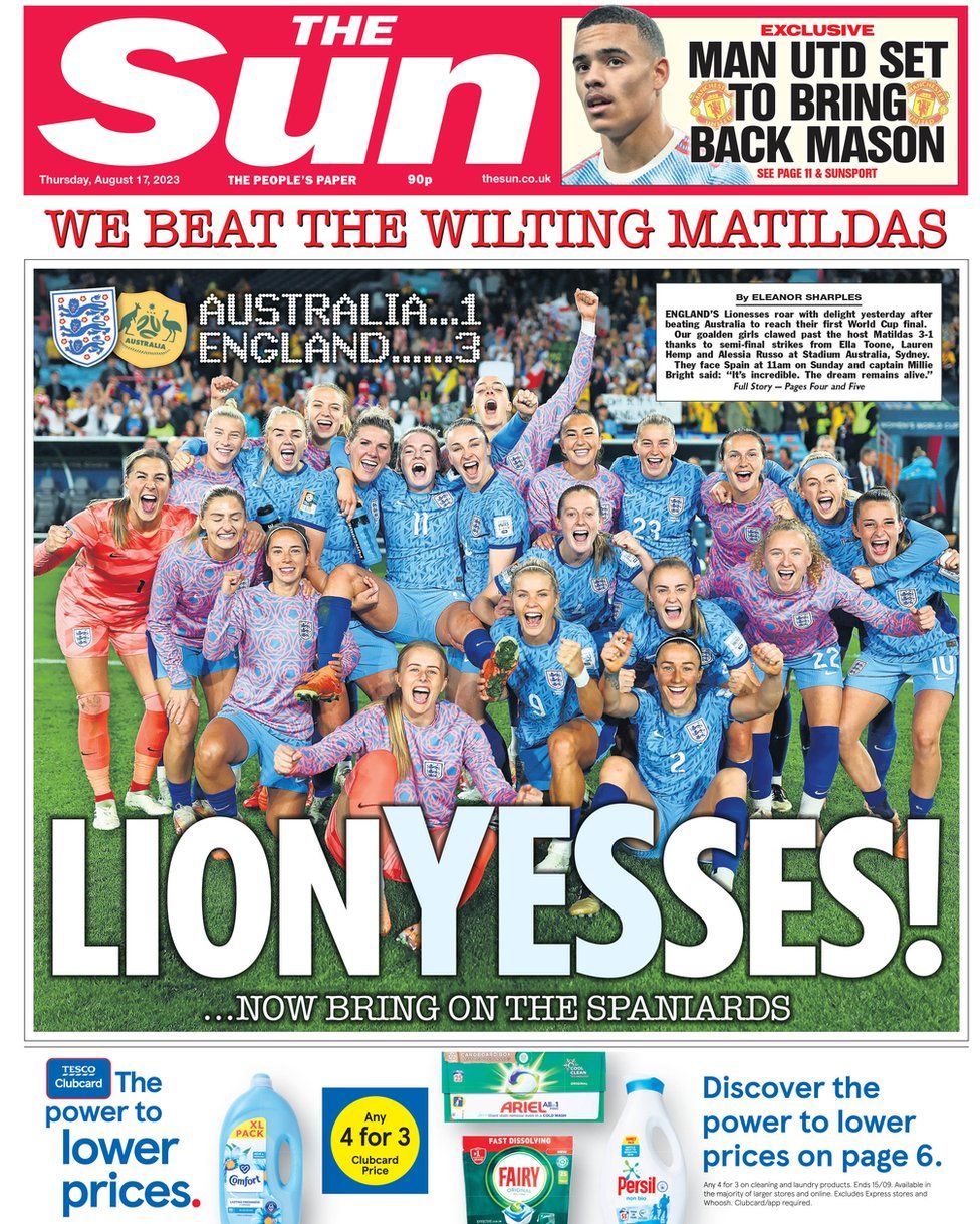 'Lionesses make history' and 'heist at the museum' - BBC News