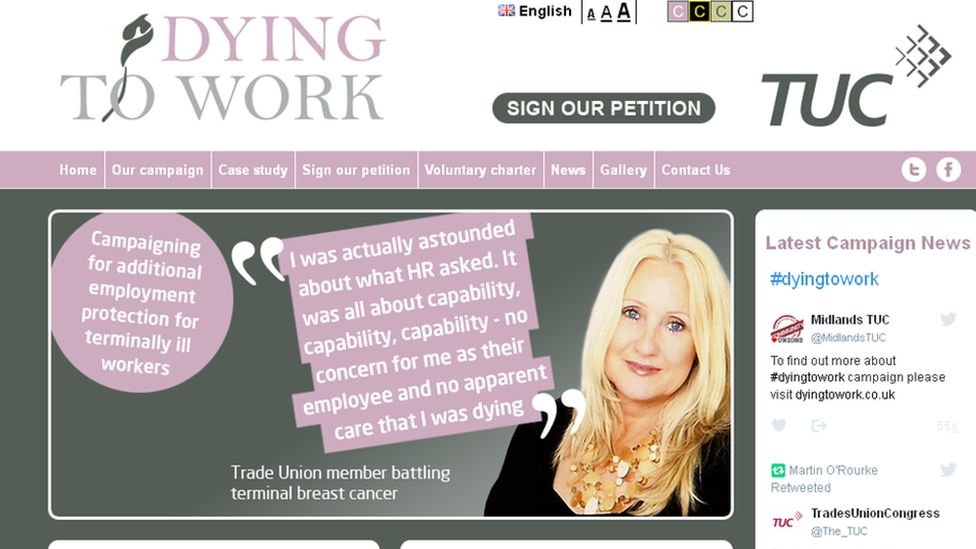 Terminally ill Jacci Woodcock face of Dying to Work campaign - BBC News