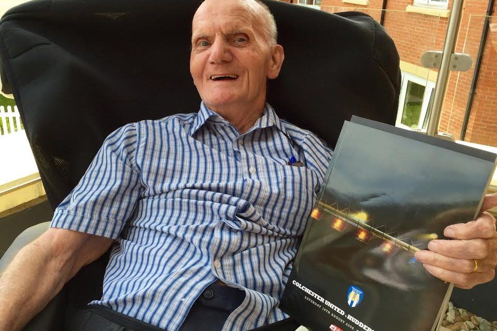 Colchester United fan thanked for seven decades of dedication - BBC News