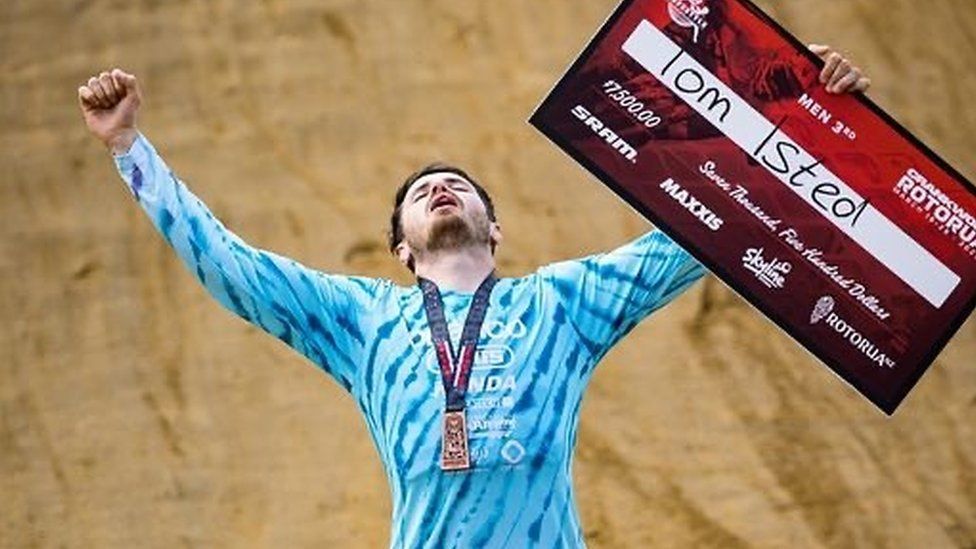 Cornish Mountain biker lands giant leap with flip - BBC News