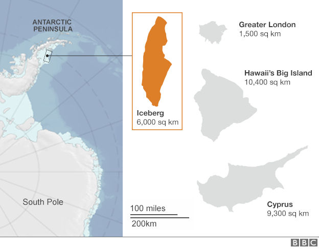 Monster iceberg's pivot and turn - BBC News