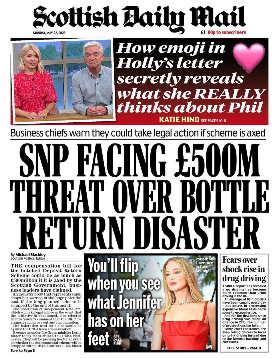 Scotland's papers: Bottle return scheme threat and Crypto 'nightmare ...