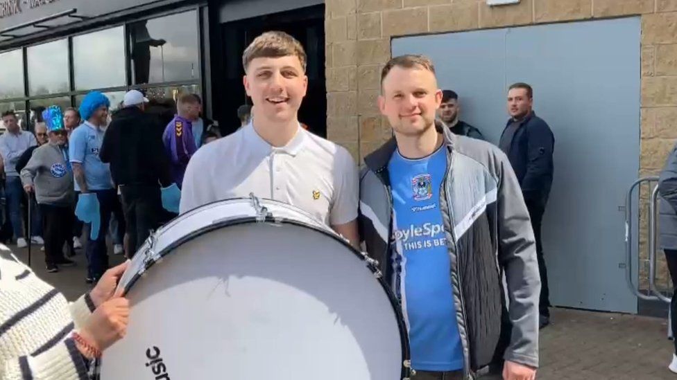 Sky Blues fans buy season ticket for Arena drummer - BBC News