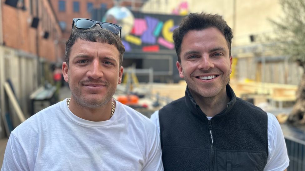 Inside the Newcastle venue made from shipping containers - BBC News