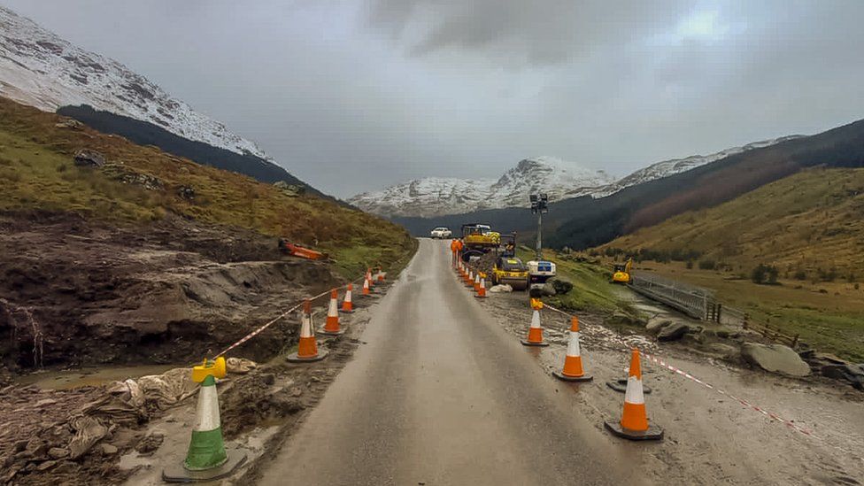A83 at Rest and Be Thankful to open for first time in 2021 - BBC News