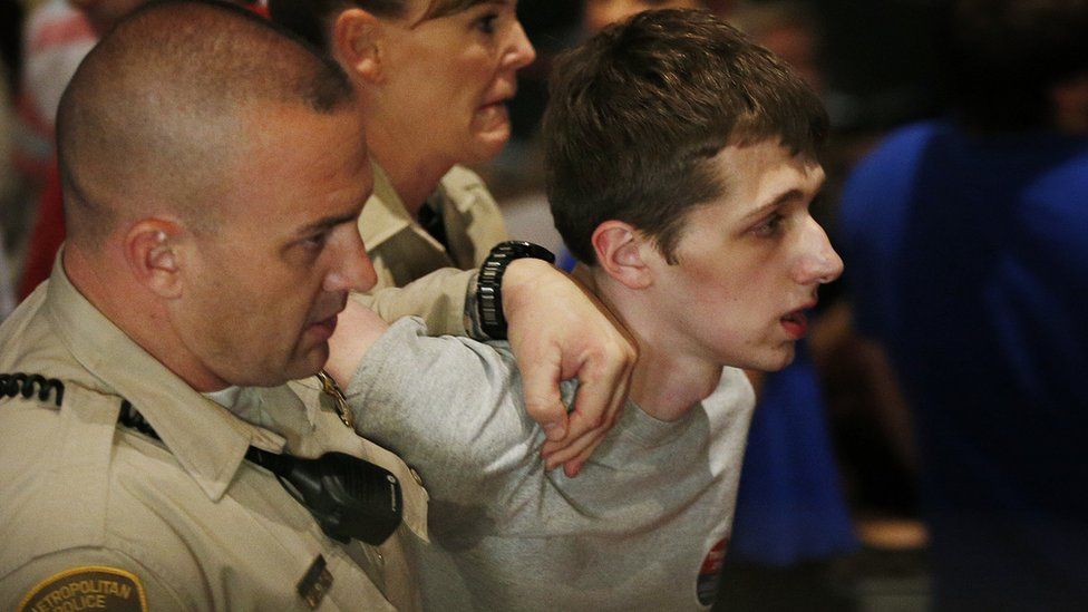 Trump death plot: Michael Sandford returns home to Surrey - BBC News