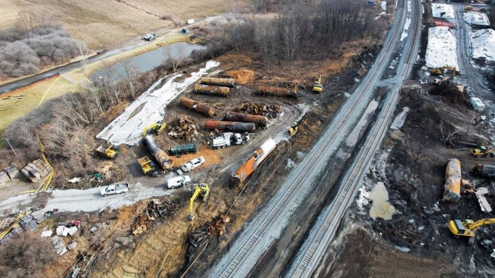 CDC team falls sick probing Ohio train derailment - BBC News