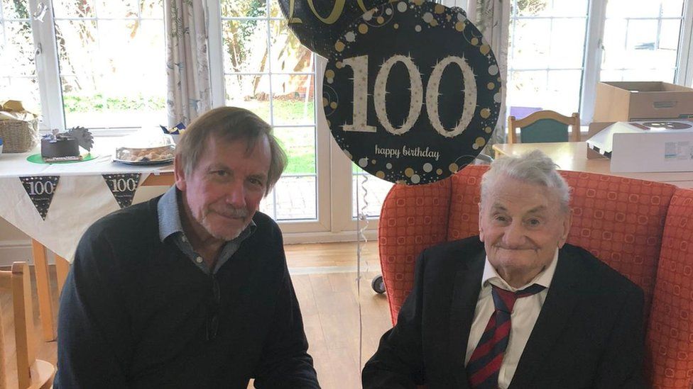 Coronavirus: 100th birthday party goes on despite lockdown - BBC News