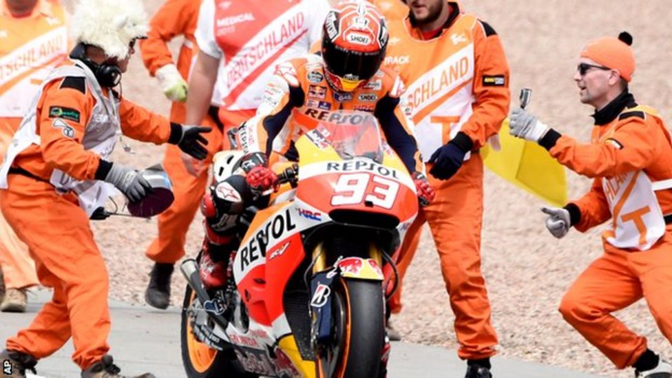 Marc Marquez wins German MotoGP at the Sachsenring - BBC Sport