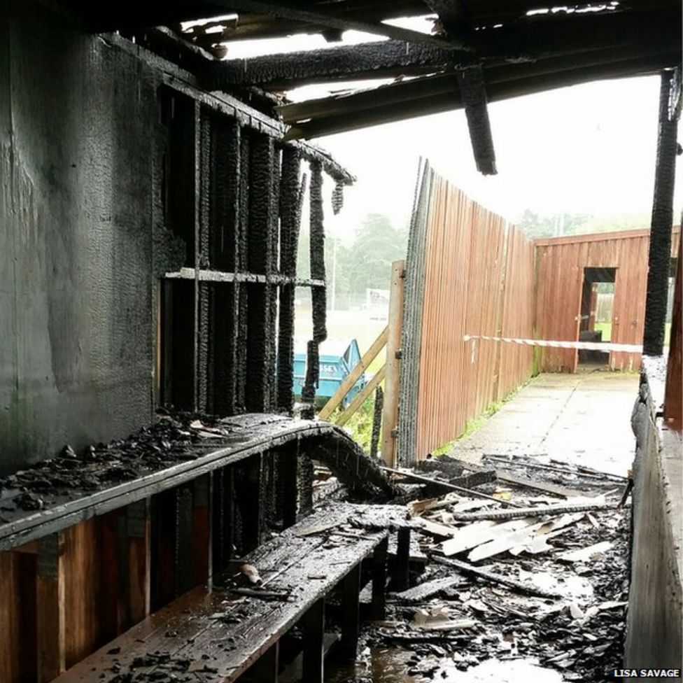 Watton football stand fire 'devastating' - BBC News