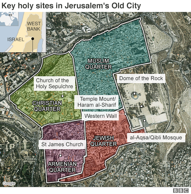 Jerusalem row: Clashes erupt over Trump move - BBC News