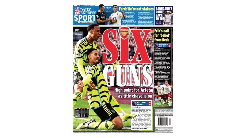 Monday's back pages - BBC Sport