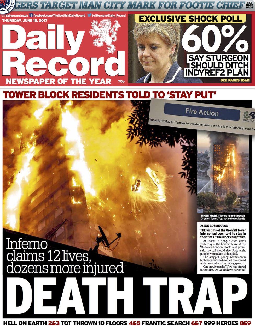 Scotland's papers: High-rise horror - BBC News
