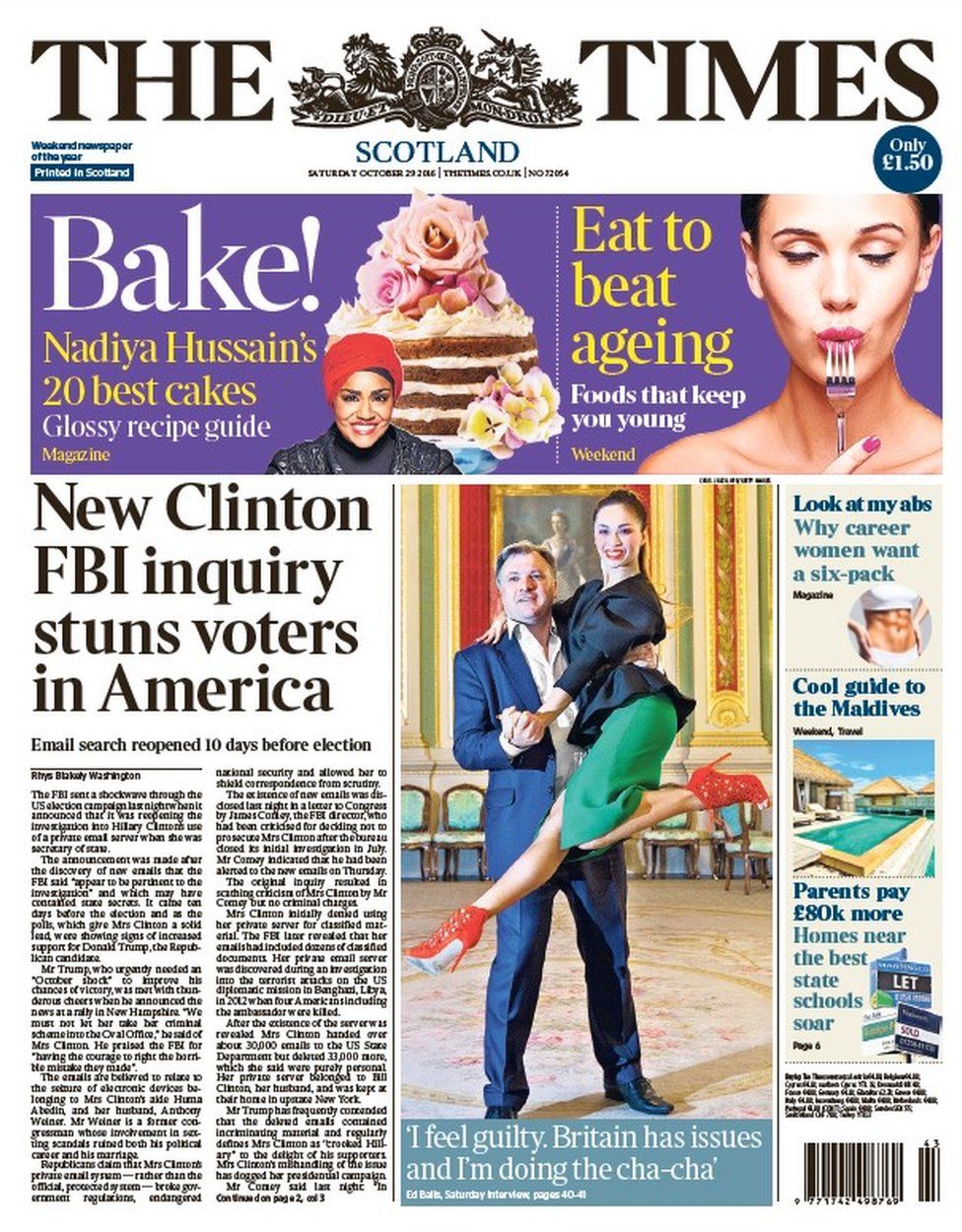 Scotland's papers: New Clinton FBI probe and new benefits system - BBC News