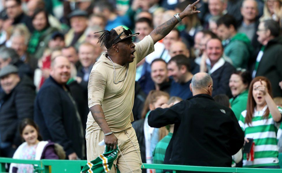 Coolio: The day the rapper surprised fans at Celtic Park - BBC News