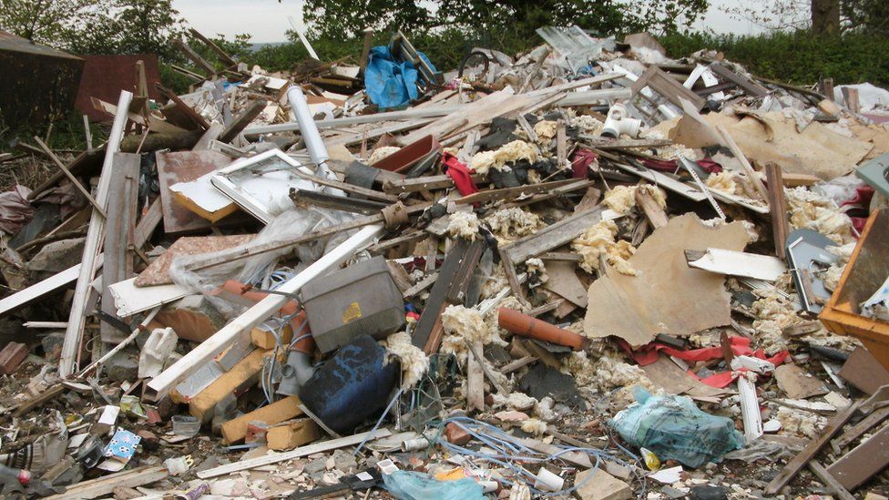 Sospan Skips, Llanelli, dumped tonnes of waste on farmland - BBC News