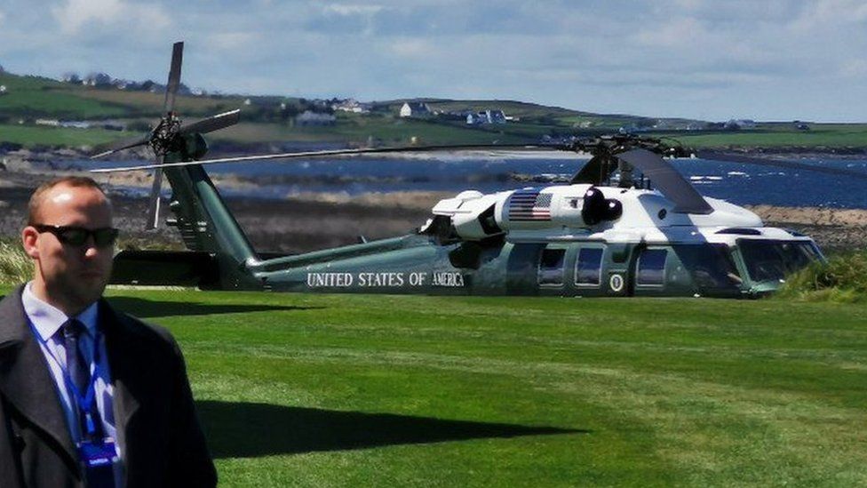 Donald Trump meets pupils at golf club in Doonbeg - BBC News