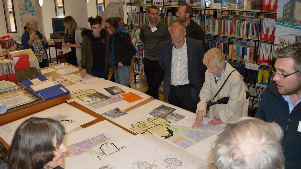 Progress on Brecon cultural hub, Shire Hall and library - BBC News