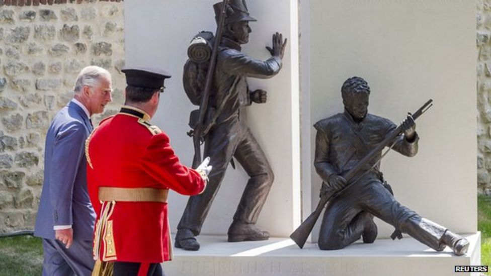 Battle of Waterloo memorial unveiled by Prince Charles - BBC News