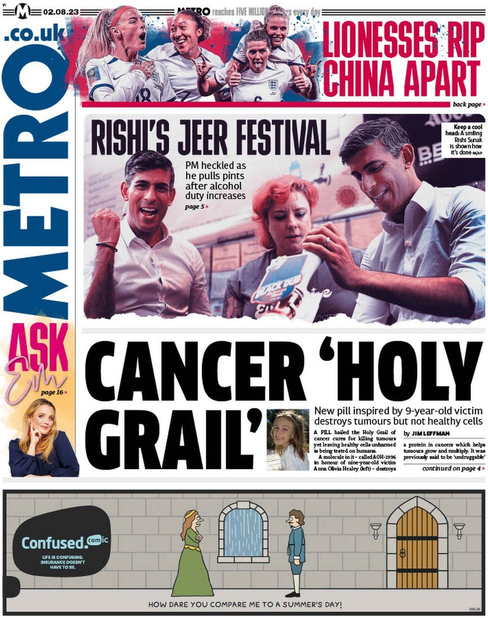 England thrash China and asylum barge 'death trap' - BBC News