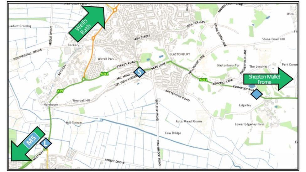 Glastonbury and Walton bypass plans announced - BBC News