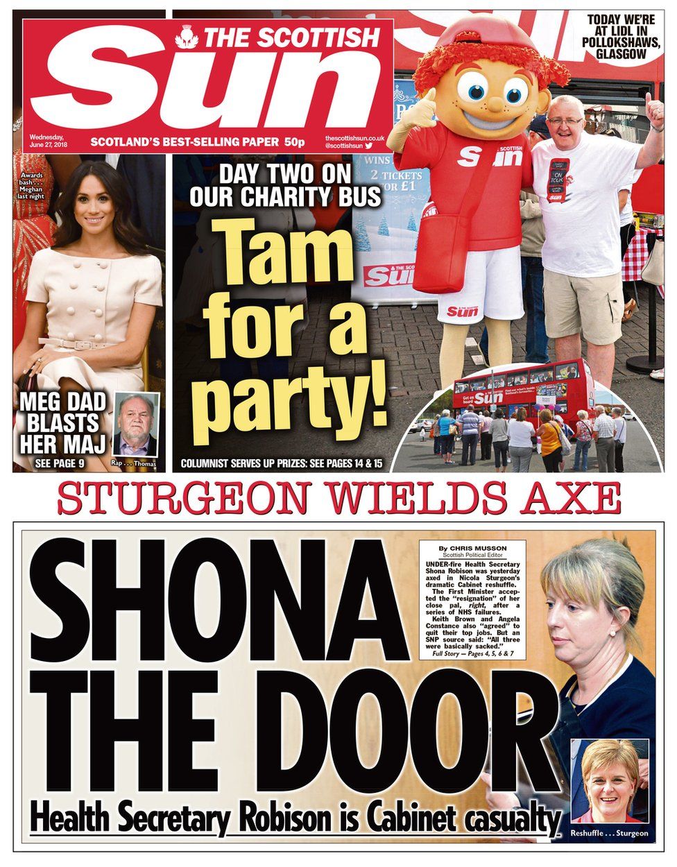 The papers: Sturgeon wields the axe - BBC News