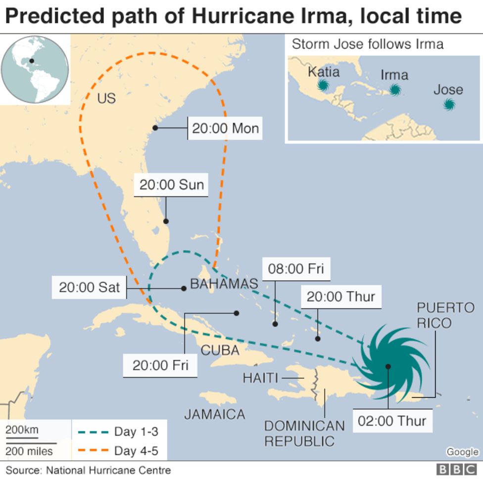 Scot's concern despite Hurricane Irma evacuation - BBC News