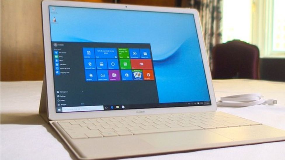 MWC 2016: Huawei unveils MateBook Windows 10 tablet - BBC News
