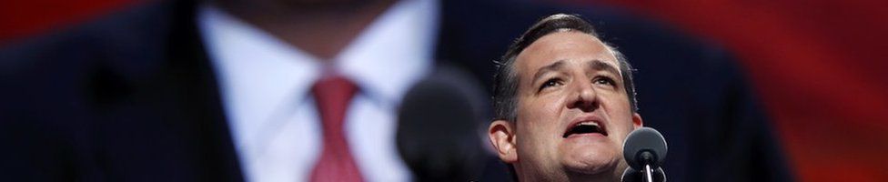 US election: Ted Cruz booed for failing to back Donald Trump - BBC News