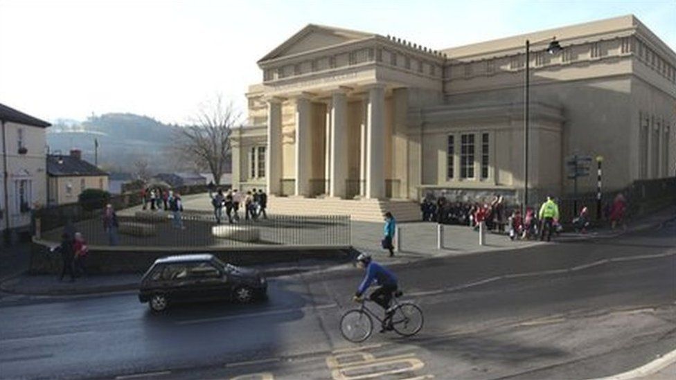 Progress on Brecon cultural hub, Shire Hall and library - BBC News