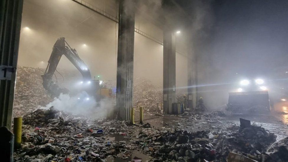 Alton fire: Blaze within 200 tonnes of waste put out by firefighters ...